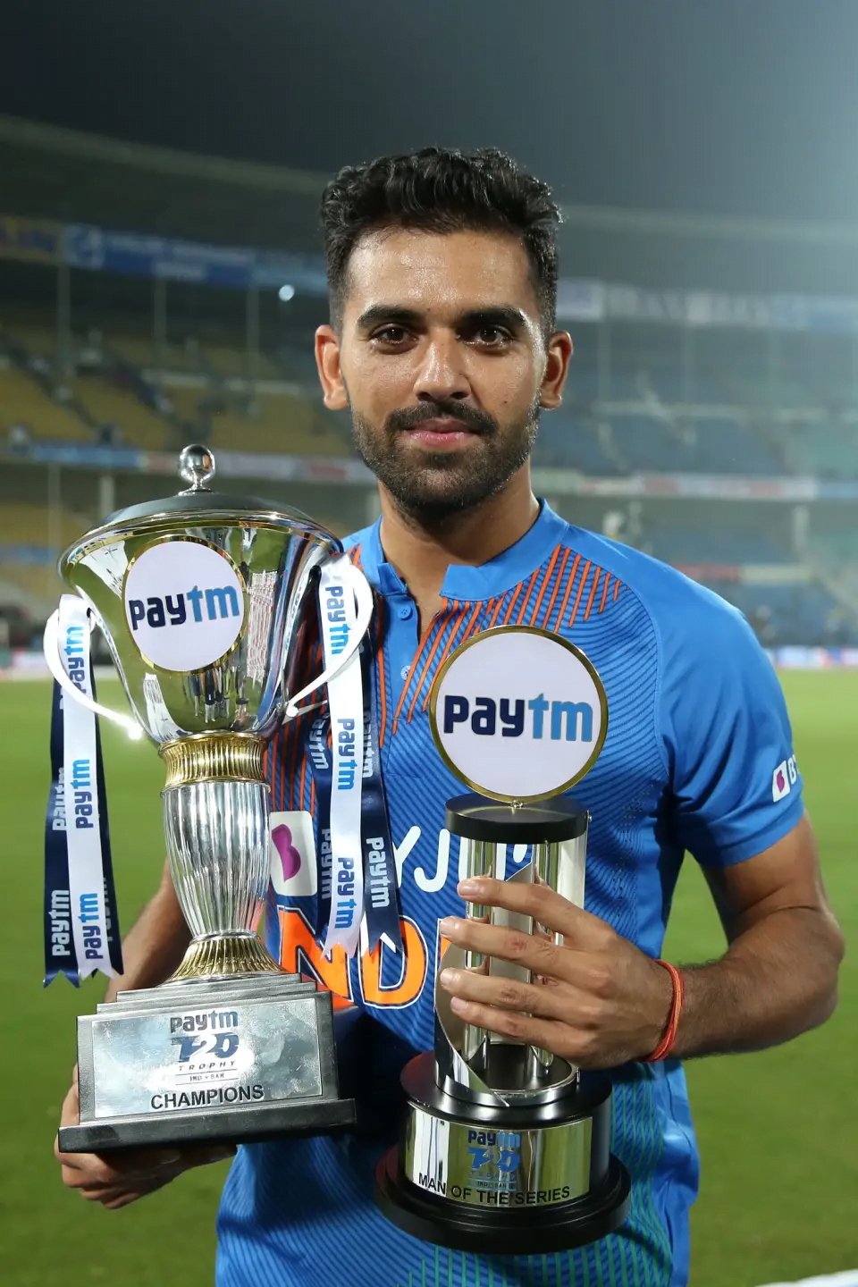 Deepak Chahar, record of best bowling figures in a T20I match 6 W/7 runs